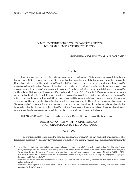 (PDF) Imágenes De Indígenas Con Pasaporte Abierto: Del Gran Chaco a ...