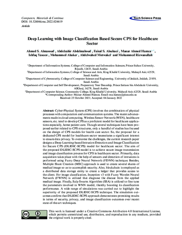 (PDF) Deep Learning with Image Classification Based Secure CPS for ...