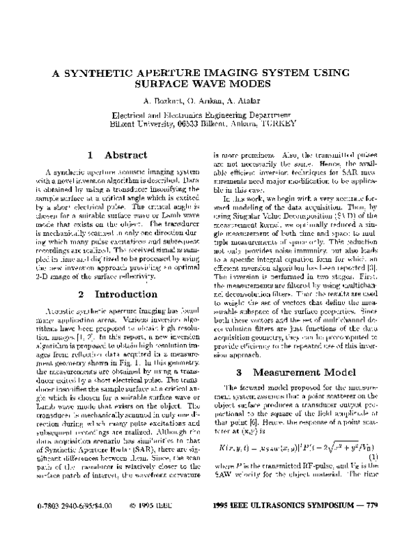 (PDF) A synthetic aperture imaging system using surface wave modes | Orhan Arikan - Academia.edu