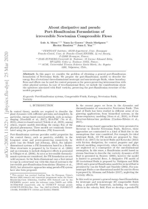 Pdf About Dissipative And Pseudo Port Hamiltonian Formulations Of