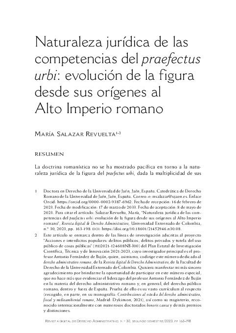 (PDF) PRAEFECTUS URBI PUBLICACION
