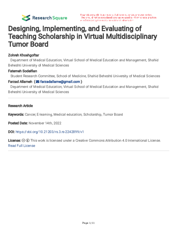 (PDF) Designing, Implementing, and Evaluating of Teaching Scholarship in Virtual ...