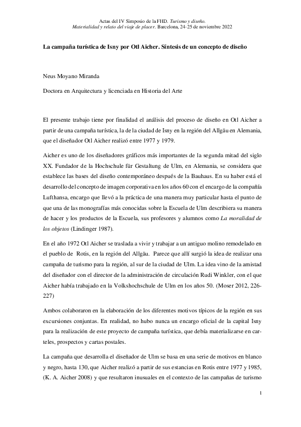 (PDF) La campaña turística de Isny por Otl Aicher. Síntesis de un ...