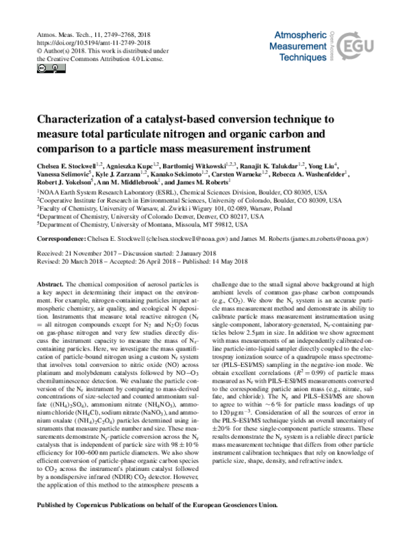 (PDF) Characterization of a catalyst-based conversion technique to ...