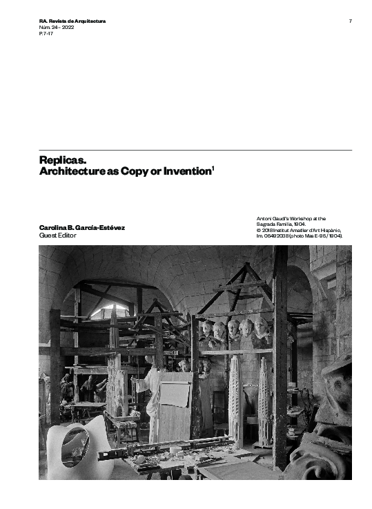 (PDF) Replicas. Architecture as Copy or Invention