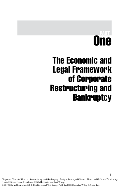 (PDF) Corporate Financial Distress, Restructuring, and Bankruptcy