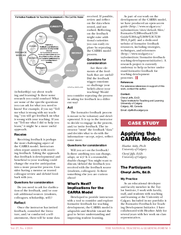 (PDF) Case Study: Applying the CARRA Model