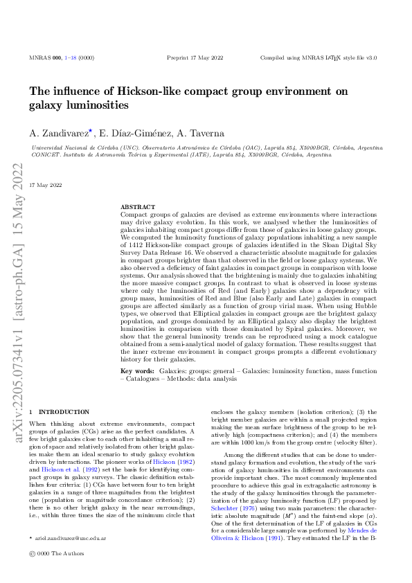(PDF) The influence of Hickson-like compact group environment on galaxy ...