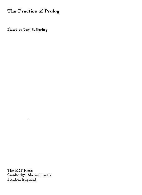 (PDF) The Practice of Prolog