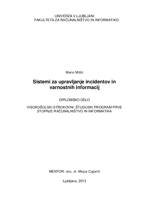 (PDF) Security Information and Event Management Systems