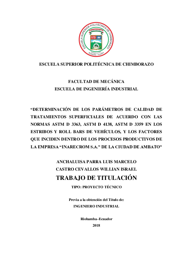 (PDF) Determinación de los parámetros de calidad de tratamientos ...