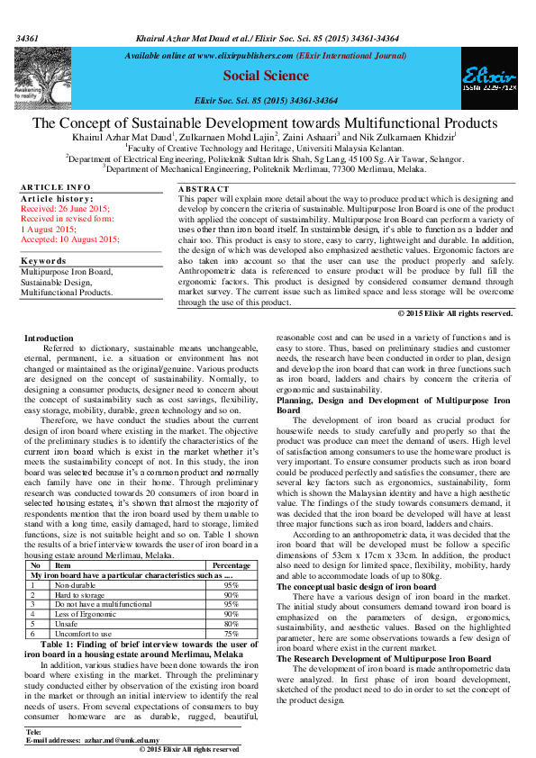 (PDF) The concept of sustainable development towards multifunctional ...