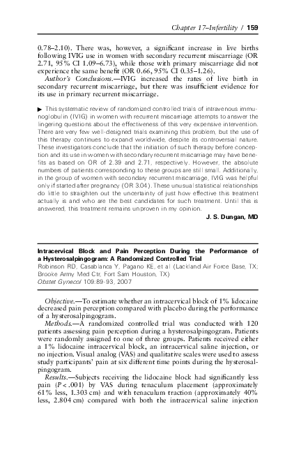 (PDF) Intracervical Block and Pain Perception During the Performance of ...