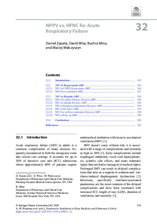 (PDF) NPPV vs. HFNC for Acute Respiratory Failure