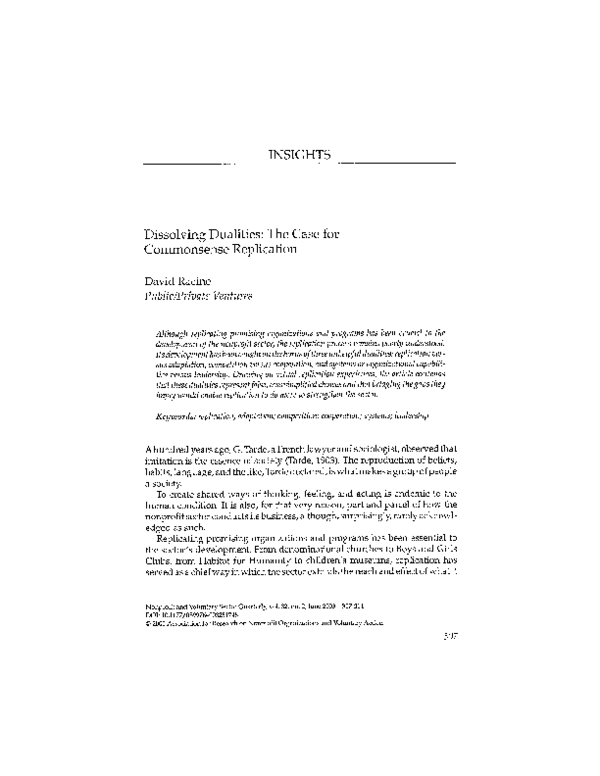 (PDF) Dissolving Dualities