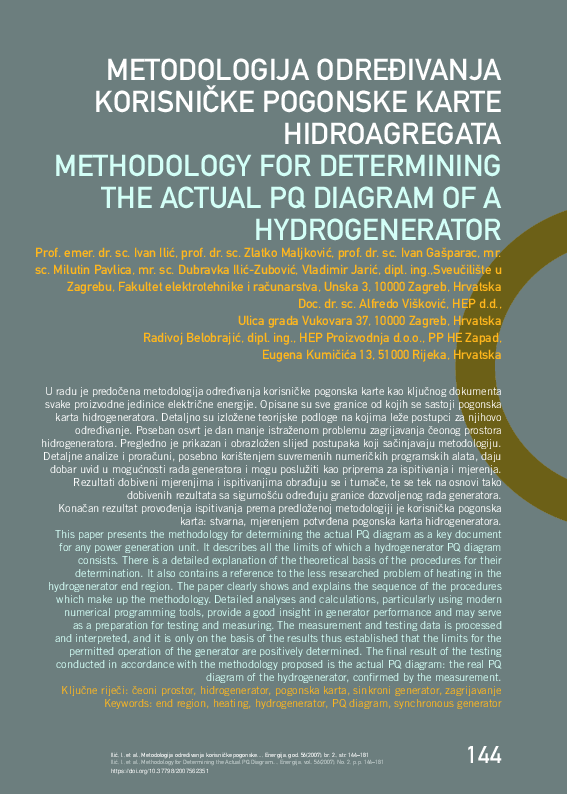 (PDF) Methodology for Determining the Actual PQ Diagram of a Hydrogenerator