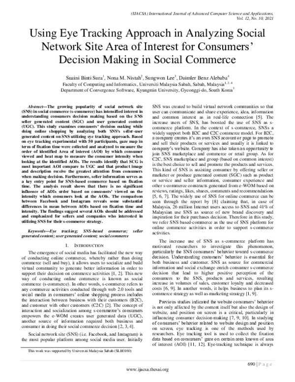 (PDF) Using Eye Tracking Approach in Analyzing Social Network Site Area ...
