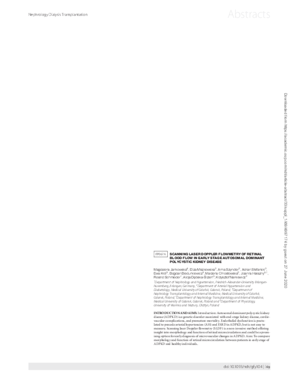 (PDF) FP067ASCANNING Laser Doppler Flowmetry of Retinal Blood Flow in ...