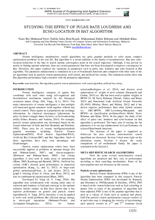 (PDF) Studying the Effect of Pulse Rate Loudness and Echo-Location in ...
