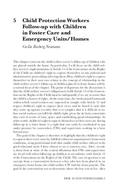 (PDF) Child Protection Workers Follow-up with Children in Foster Care ...