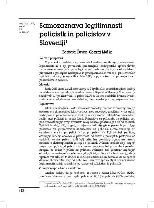 (PDF) Self-Legitimacy of Female and Male Police Officers