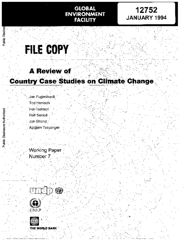 (PDF) A review of country case studies on climate change