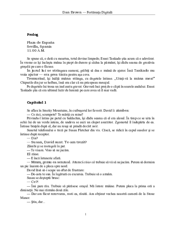 (PDF) Dan Brown Fortareata Digitala