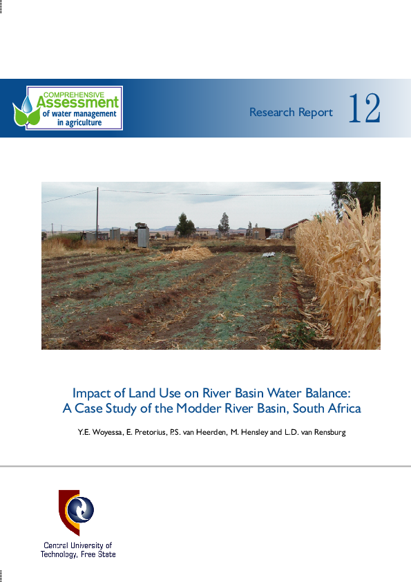 (PDF) Impact of land use on river basin water balance: a case study of ...