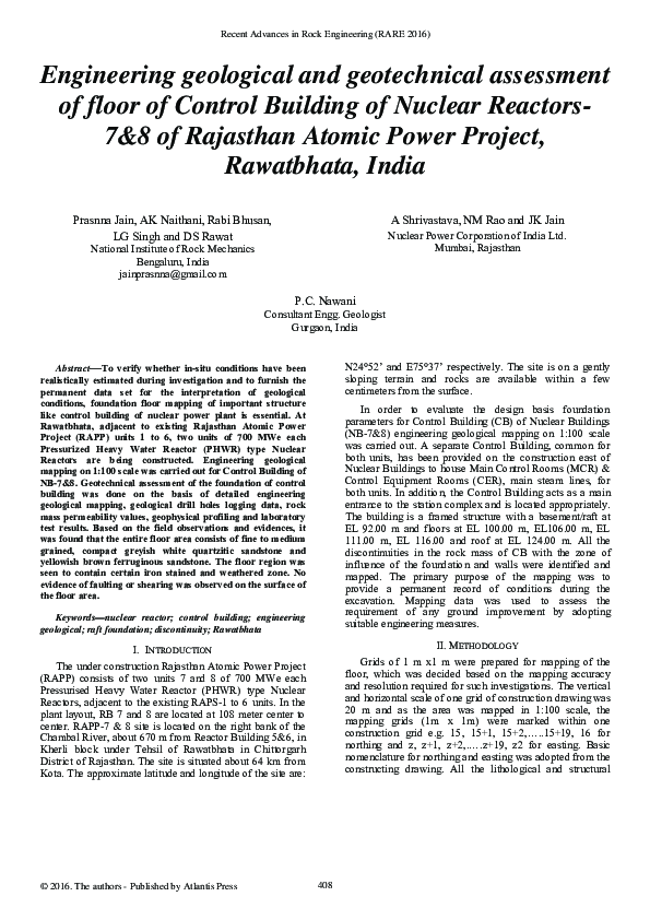 (PDF) Engineering geological and geotechnical assessment of floor of ...