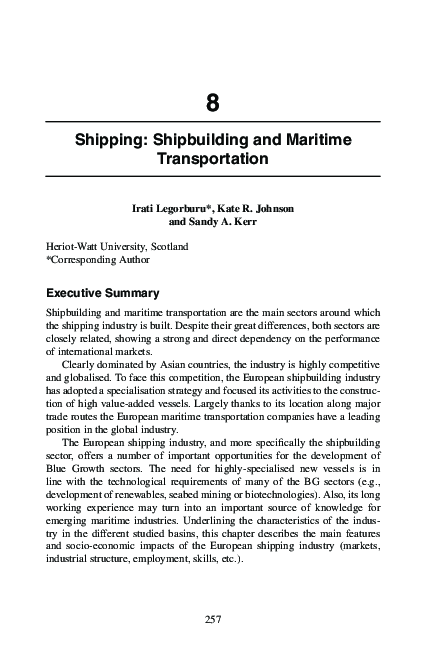 (PDF) Shipping: Shipbuilding and Maritime Transportation