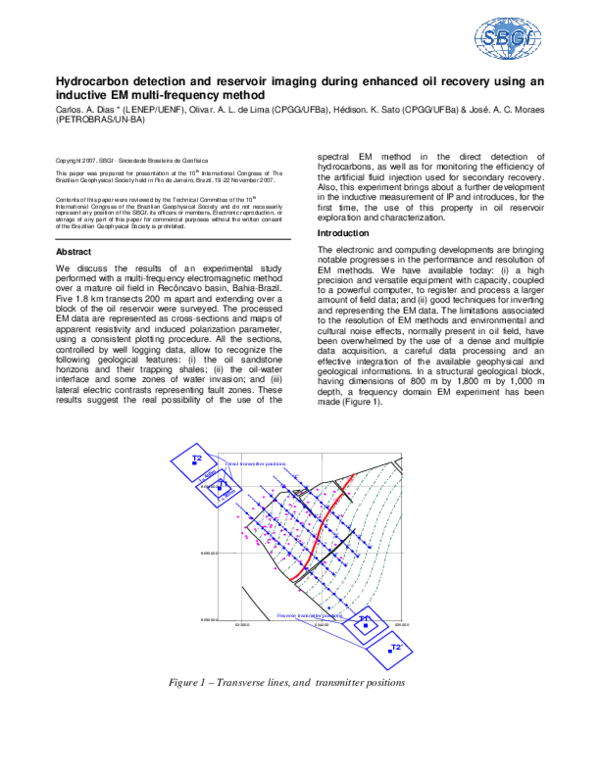 (PDF) Hydrocarbon detection and reservoir imaging during enhanced oil recovery using an ...