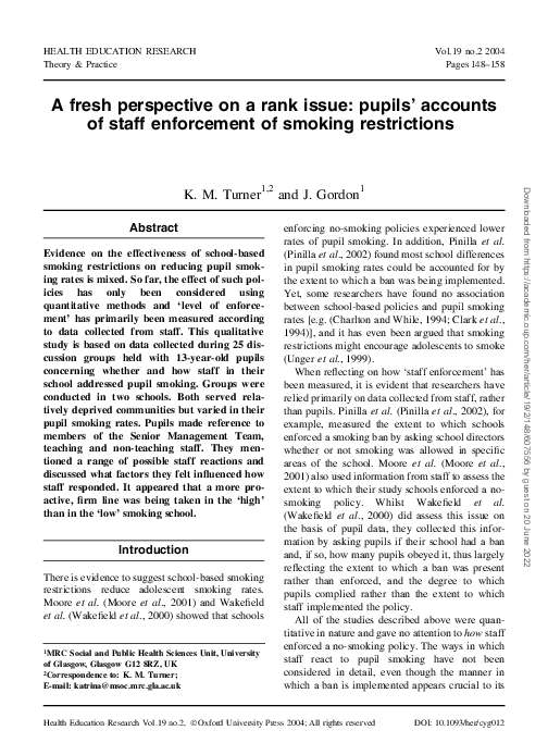 (PDF) A fresh perspective on a rank issue: pupils' accounts of staff ...