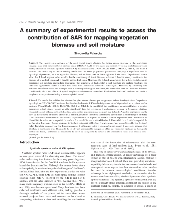 (PDF) A summary of experimental results to assess the contribution of ...