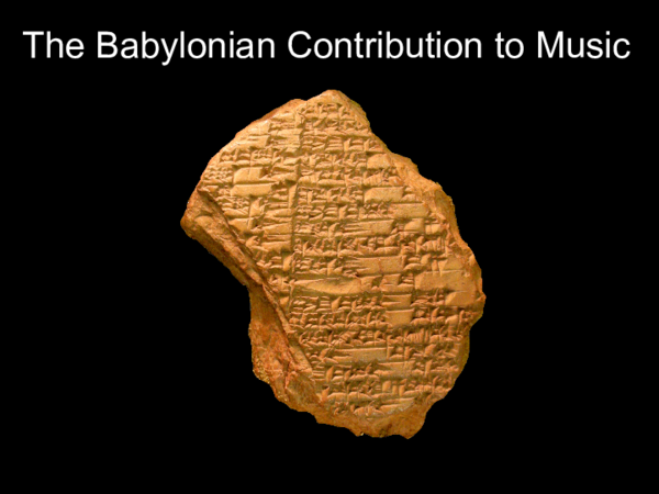 (PDF) The Babylonian Contribution to Music (Powerpoint presentation ...