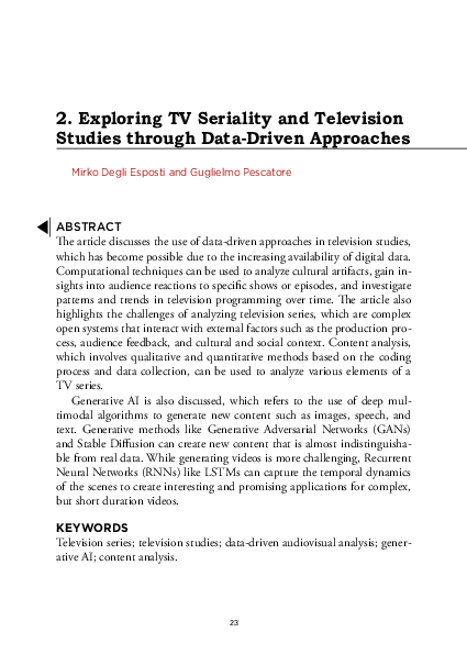 (PDF) Exploring TV Seriality and Television Studies through Data-Driven ...
