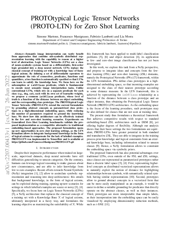 (PDF) PROTOtypical Logic Tensor Networks (PROTO-LTN) for Zero Shot Learning