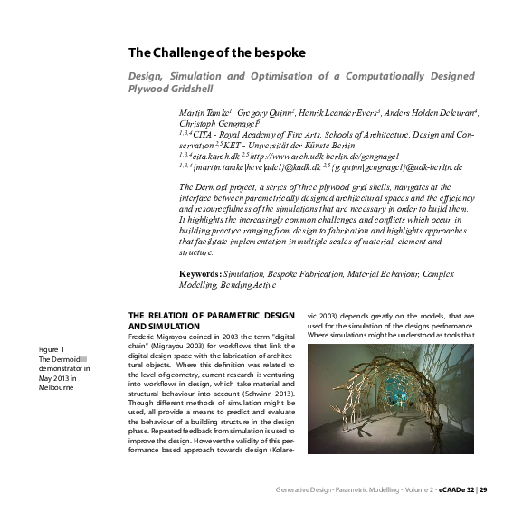(PDF) Optimising Plywood Gridshell Design and Build