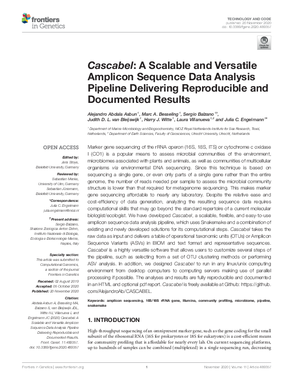 (PDF) Cascabel: A Scalable and Versatile Amplicon Sequence Data ...