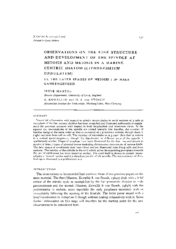 (PDF) Observations on the fine structure and development of the spindle ...