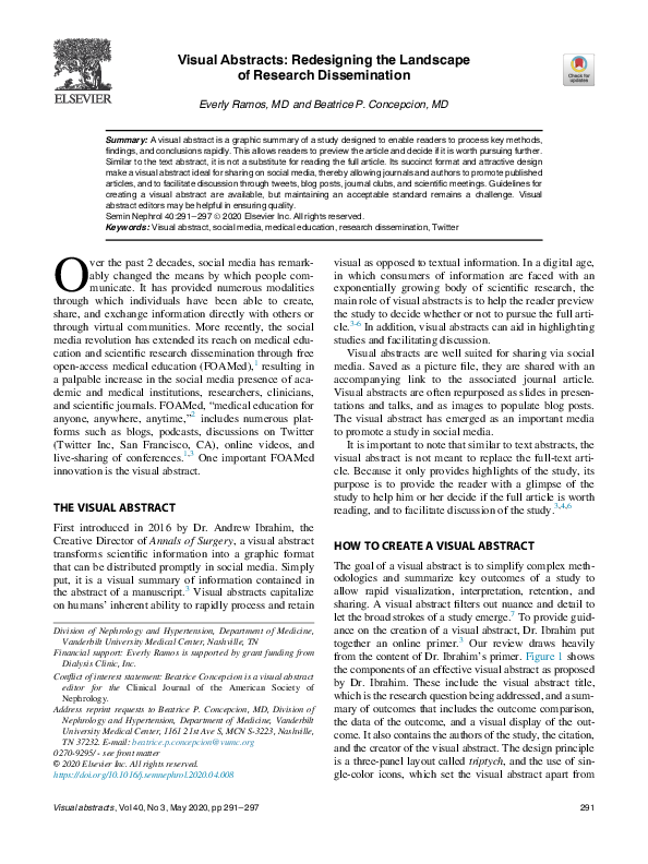 (PDF) Visual Abstracts: Redesigning the Landscape of Research Dissemination