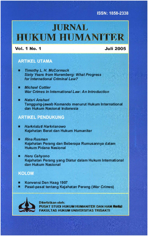 (PDF) Kejahatan Berat Dan Hukum Humaniter | harkristuti harkrisnowo ...