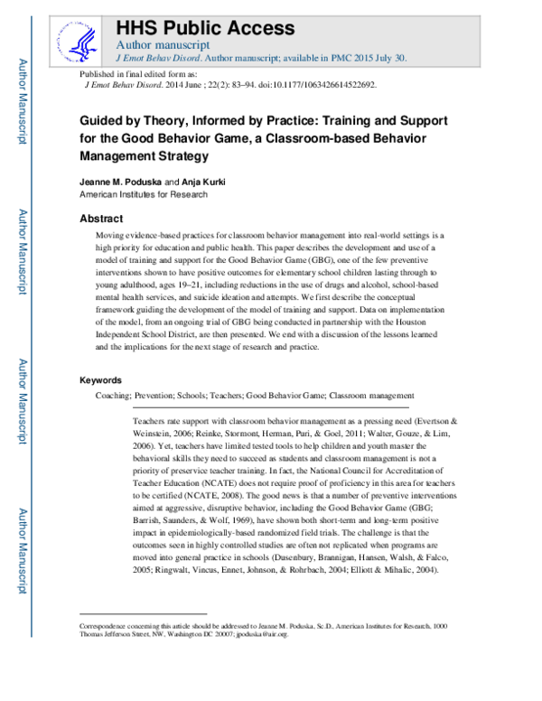 (PDF) Guided by Theory, Informed by Practice