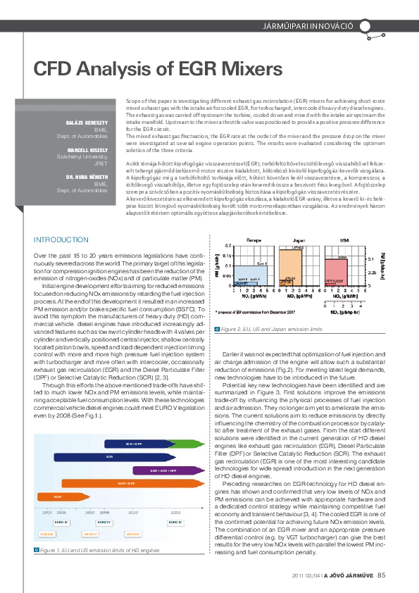 (PDF) CFD Analysis of EGR Mixers