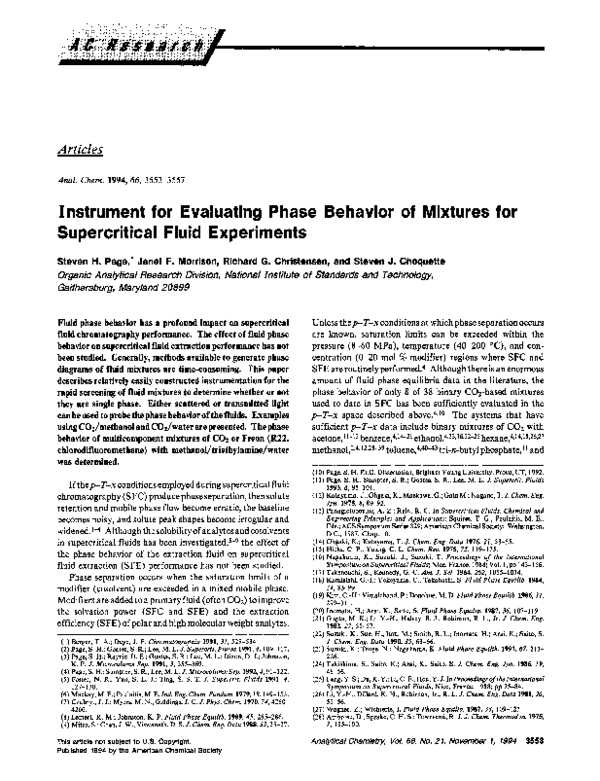 (PDF) Instrument for Evaluating Phase Behavior of Mixtures for ...
