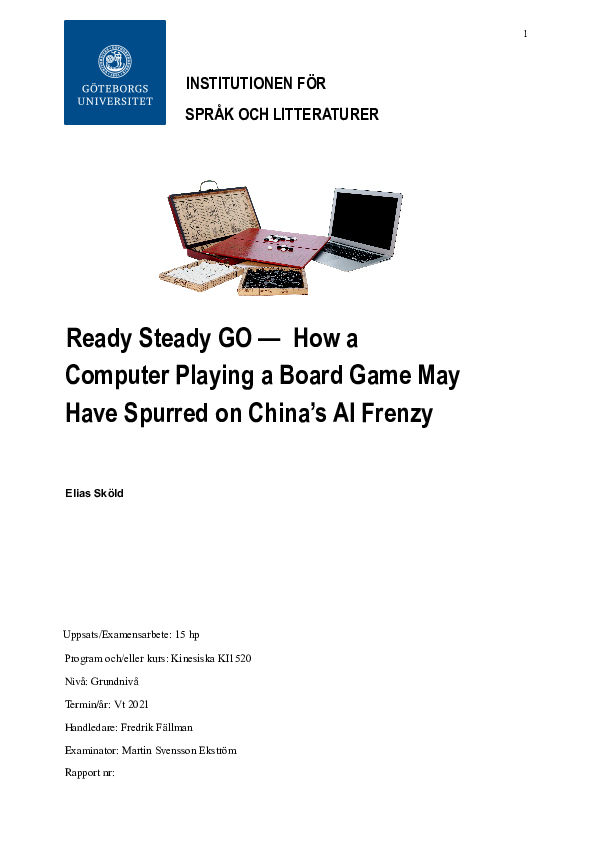 (PDF) Ready Steady GO — How a Computer Playing a Board Game May Have ...