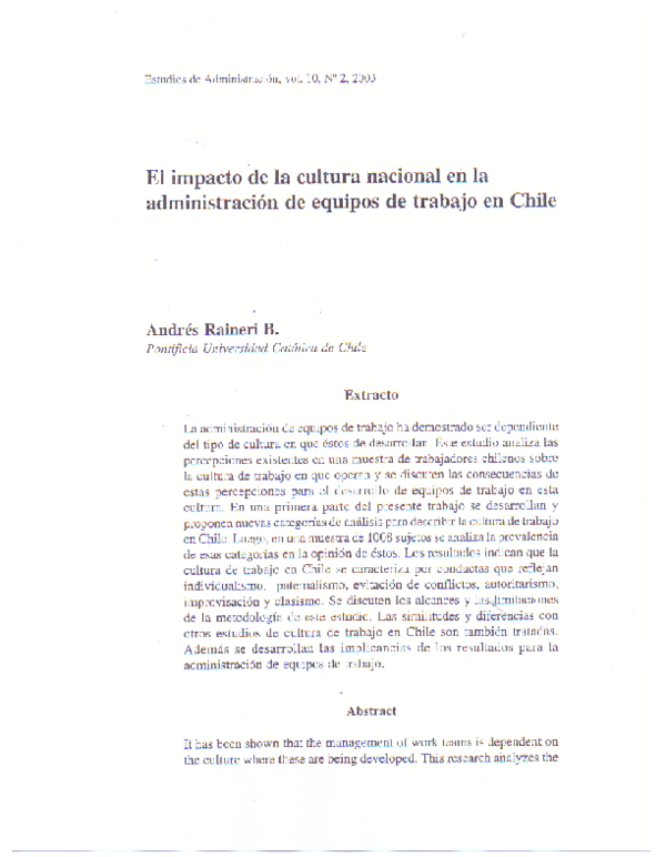(PDF) El Impacto de la Cultura Nacional en la Administración de trabajo ...