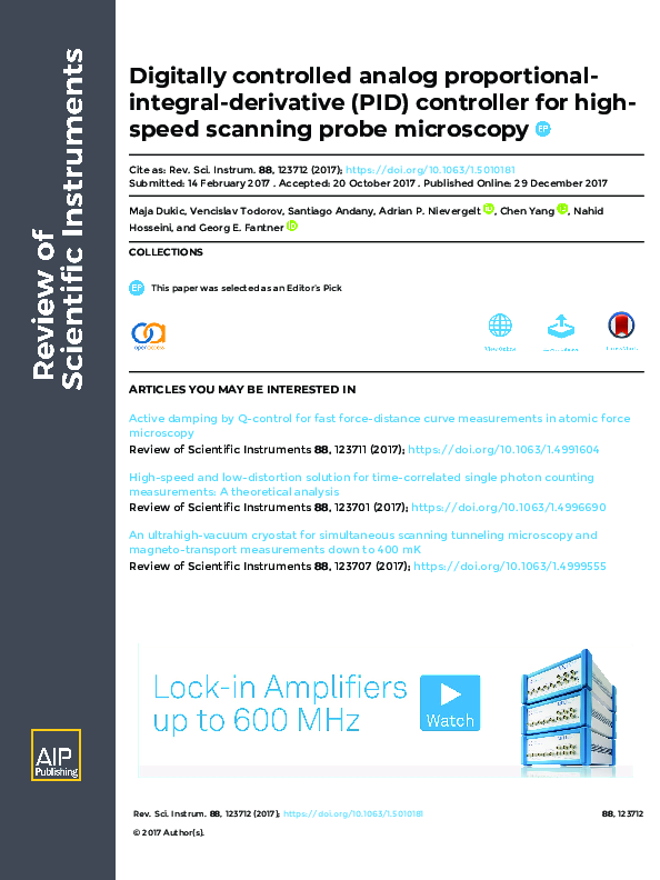 (PDF) Digitally controlled analog proportional-integral-derivative (PID) controller for high ...