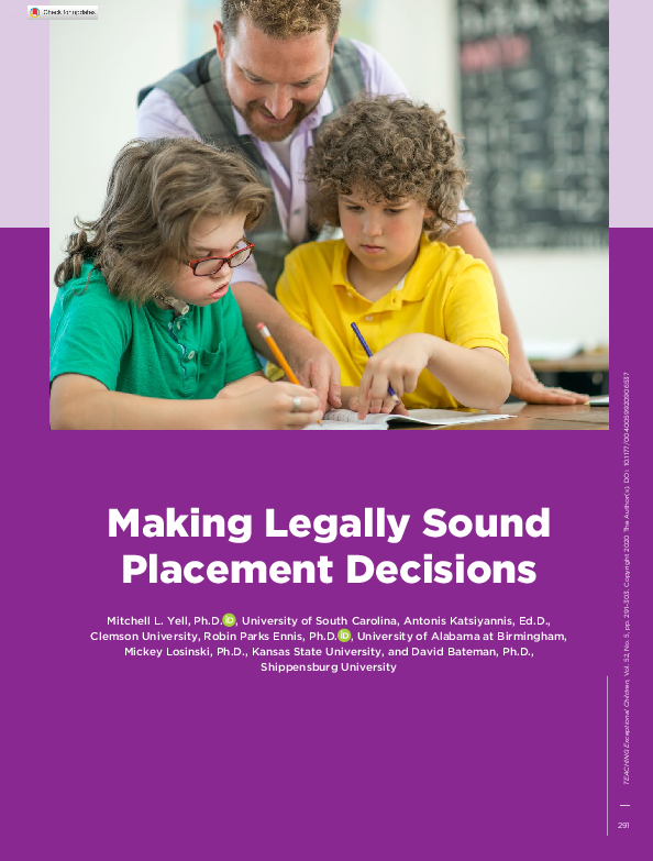 (PDF) Making Legally Sound Placement Decisions