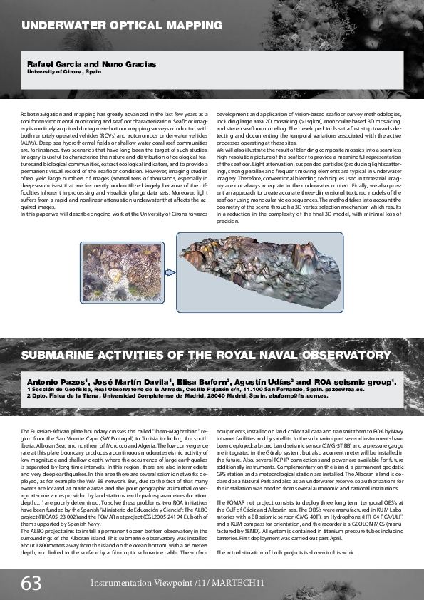 (PDF) Submarine activities of the royal naval observatory