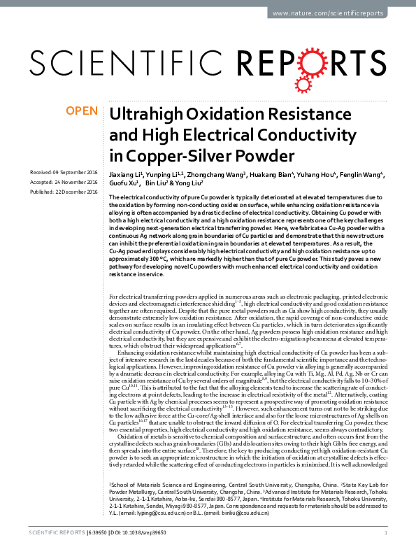 (PDF) Ultrahigh Oxidation Resistance and High Electrical Conductivity ...
